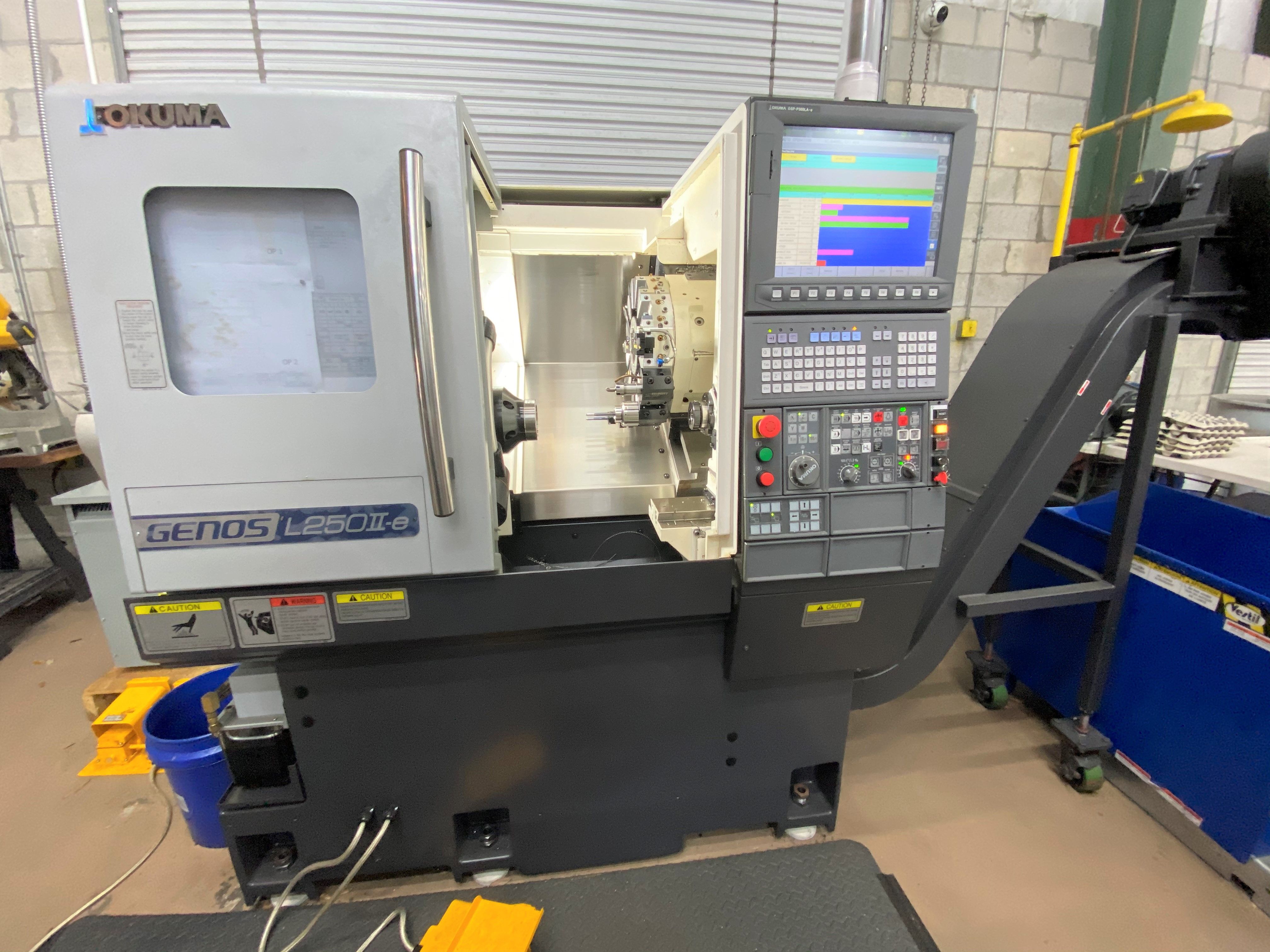 Used OKUMA GENOS L250E CNC Lathe 3821