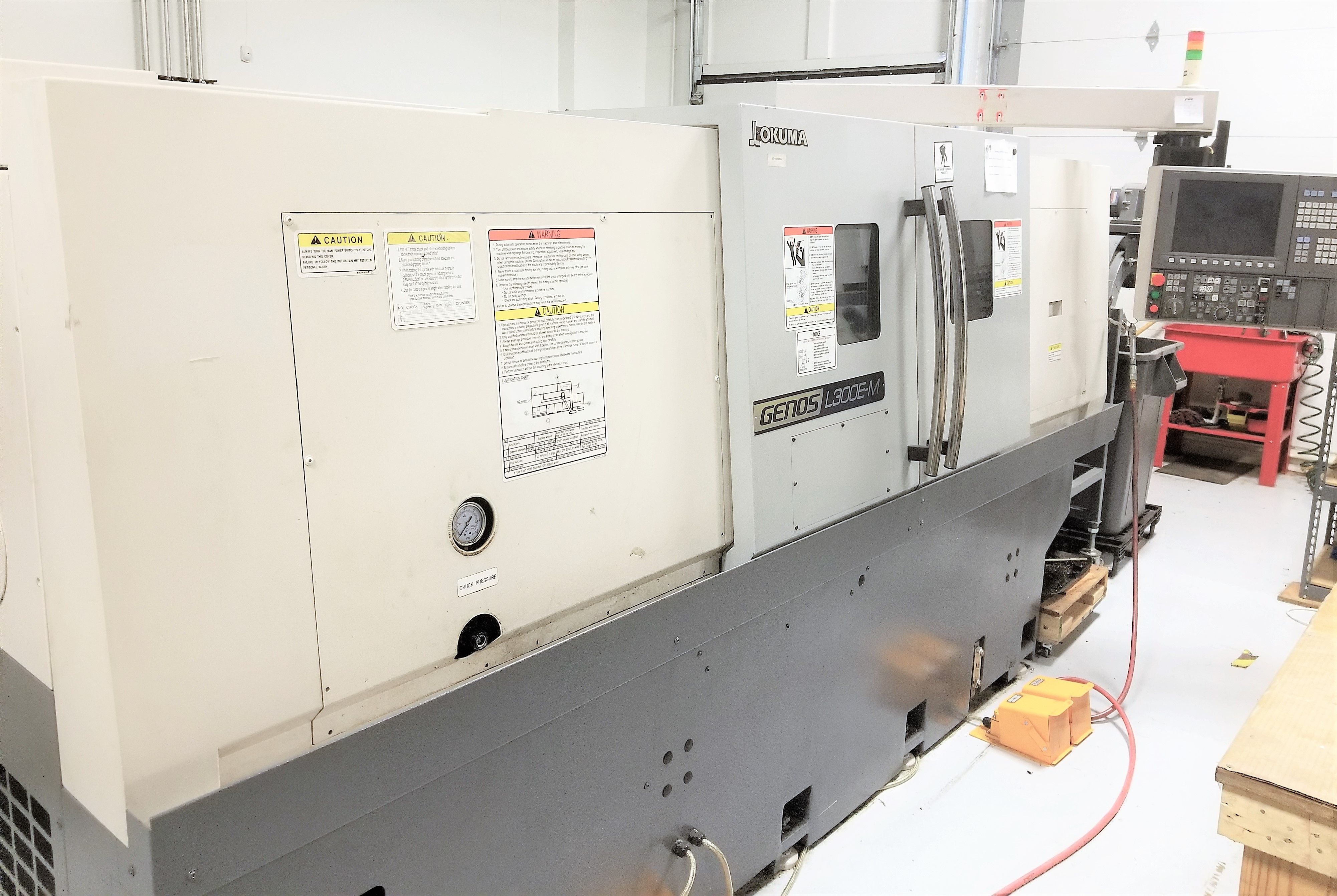 Used OKUMA GENOS L300M CNC Lathe 4104