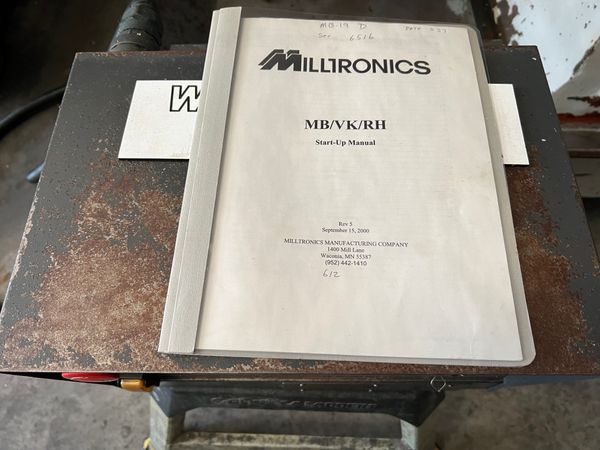 Used MILLTRONICS MB19 Vertical Machining Center 6624